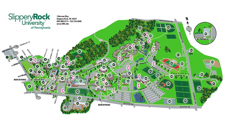SRU releases new interactive campus map | Slippery Rock University
